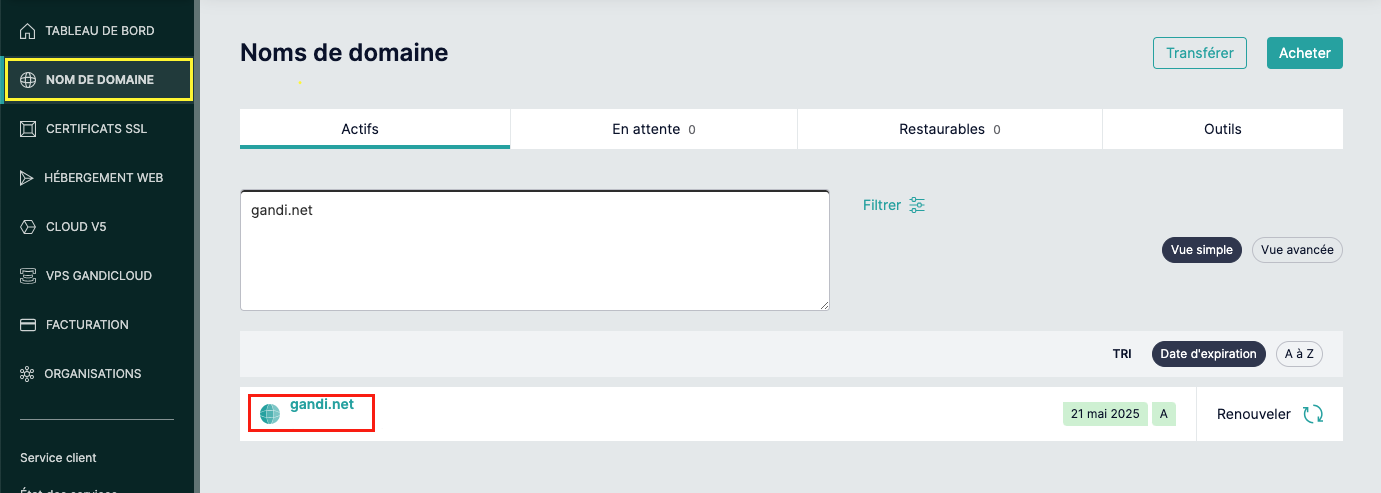 Changing the owner of a domain – Gandi.net
